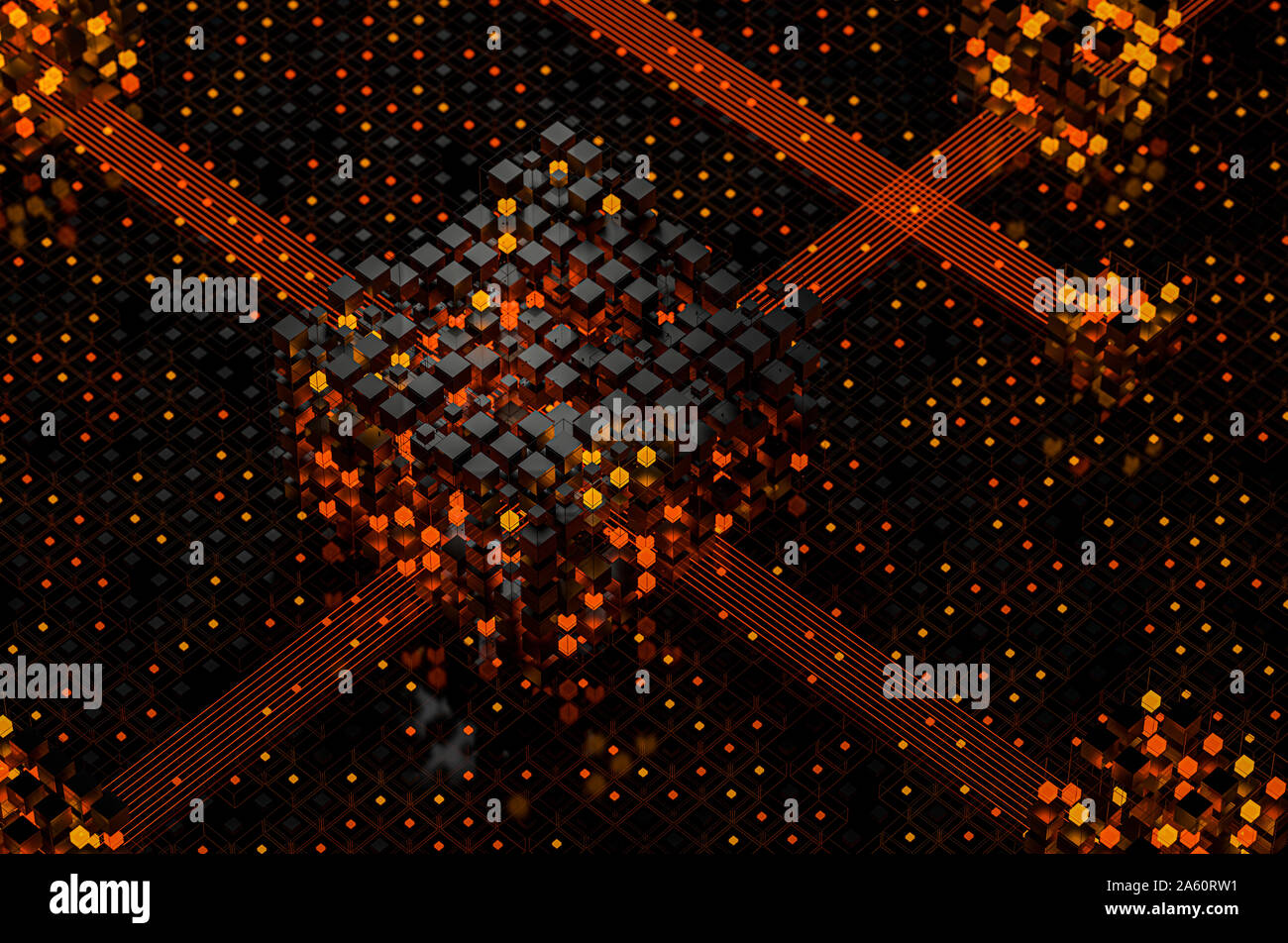 Cube network connection structure hi-res stock photography and images ...