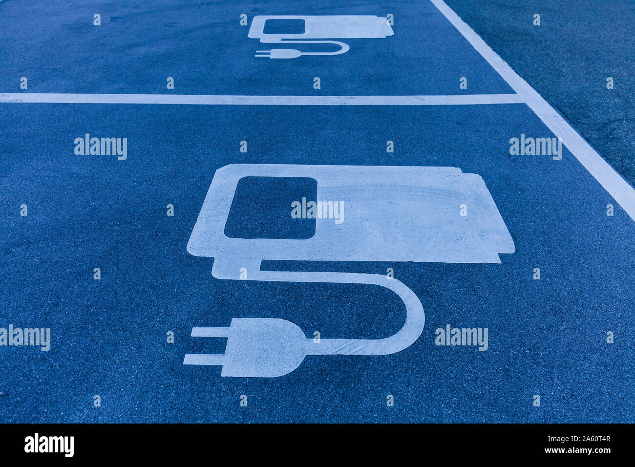 Electric Vehicle Charging Station symbol at the motorway Stock Photo ...
