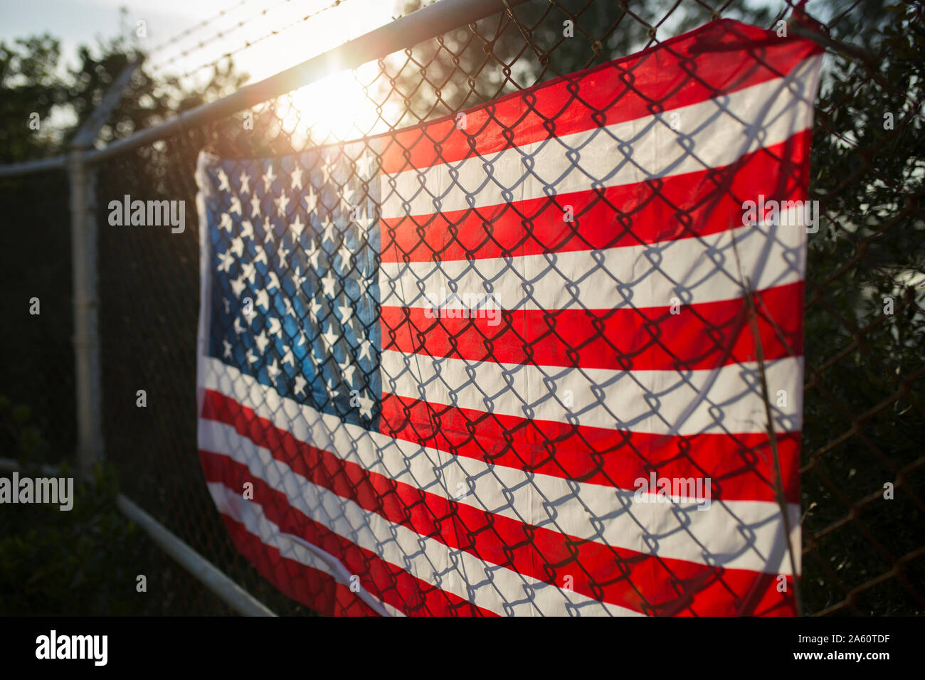 American flag barbed wire hi-res stock photography and images - Alamy