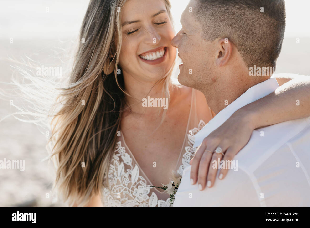 Bride groom hugging hi-res stock photography and images - Alamy