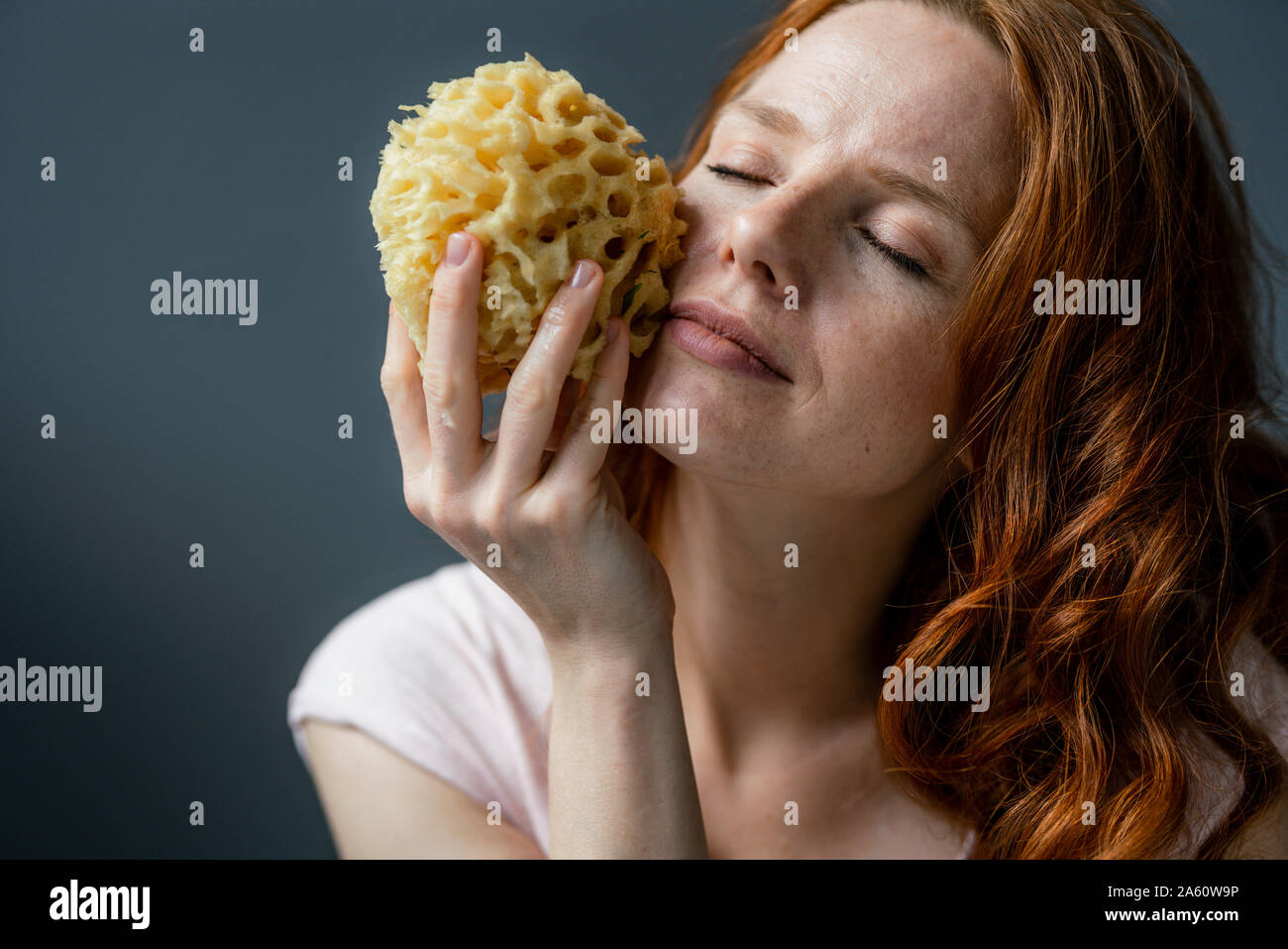 Natural sponge and hand hi-res stock photography and images - Alamy