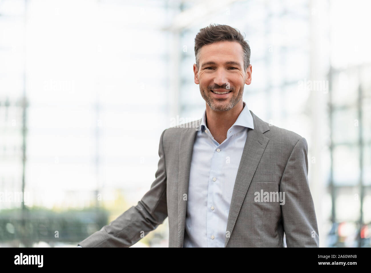 Portrait of a smiling businessman Stock Photo - Alamy