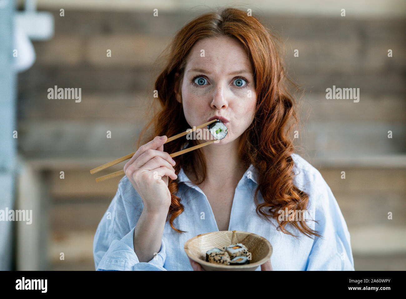 Funny woman eating hi-res stock photography and images - Alamy