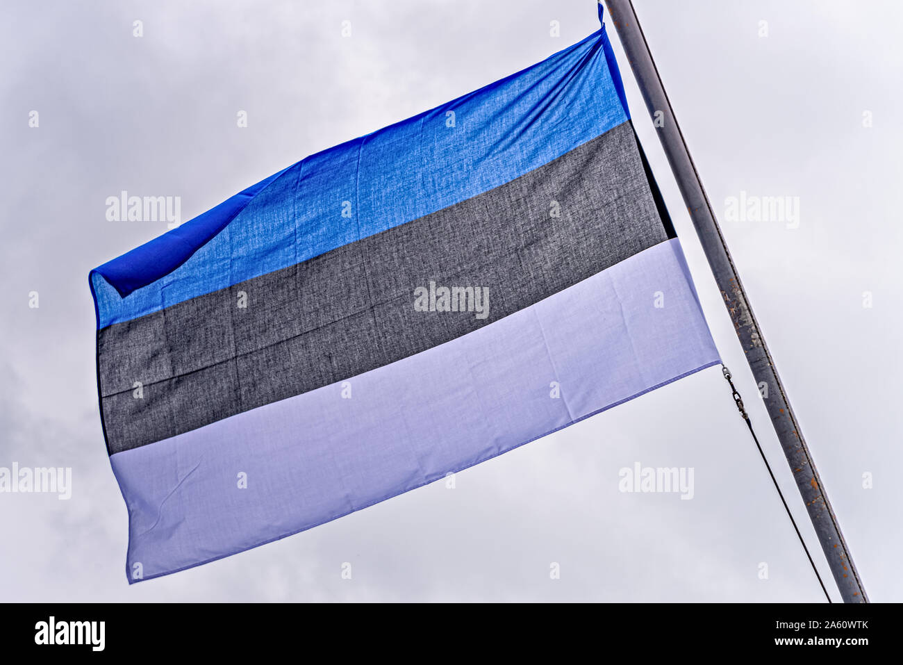 National flag of Estonia in Tallinn Stock Photo - Alamy