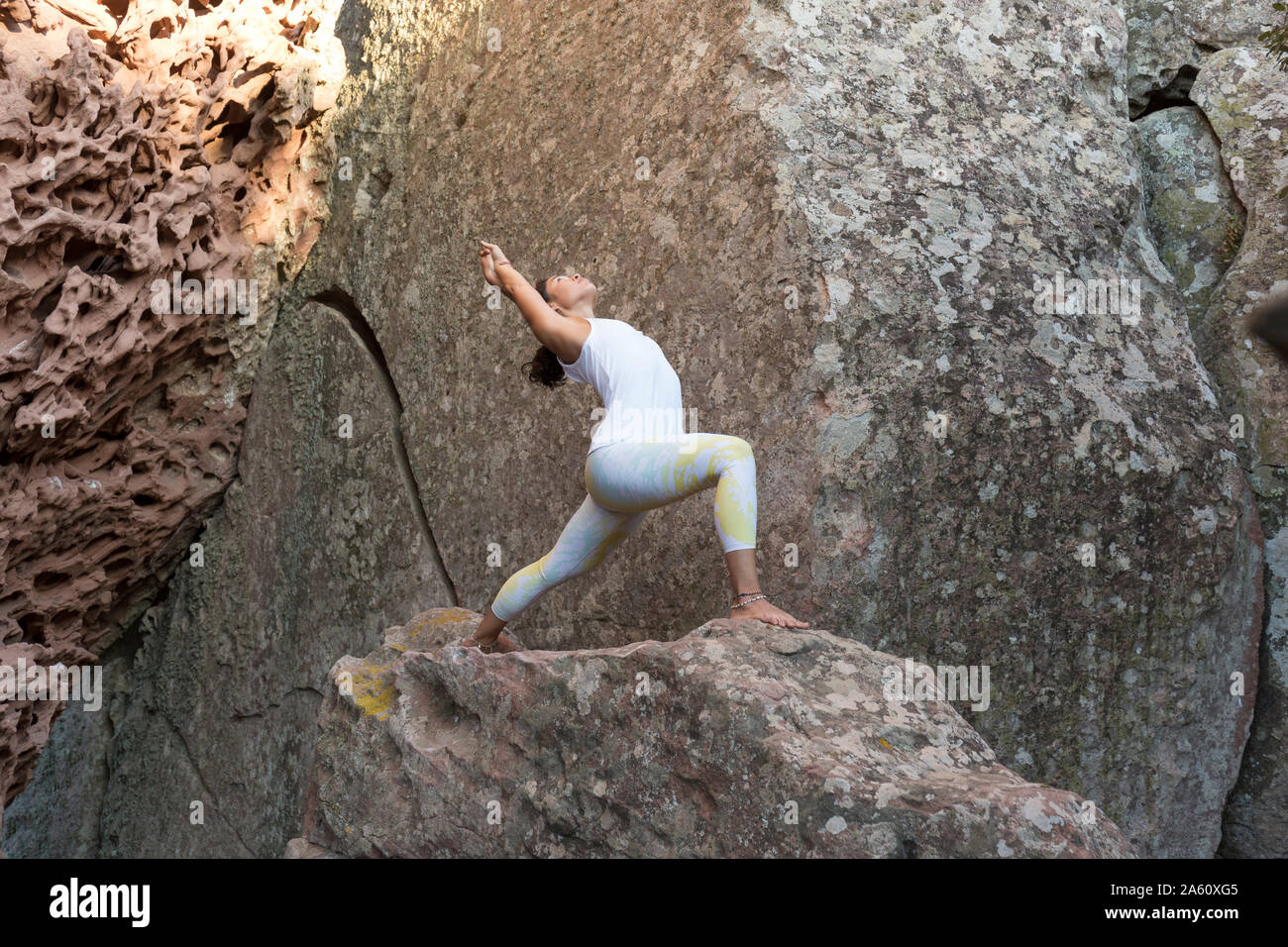 Warrior pose on rock hi-res stock photography and images - Alamy