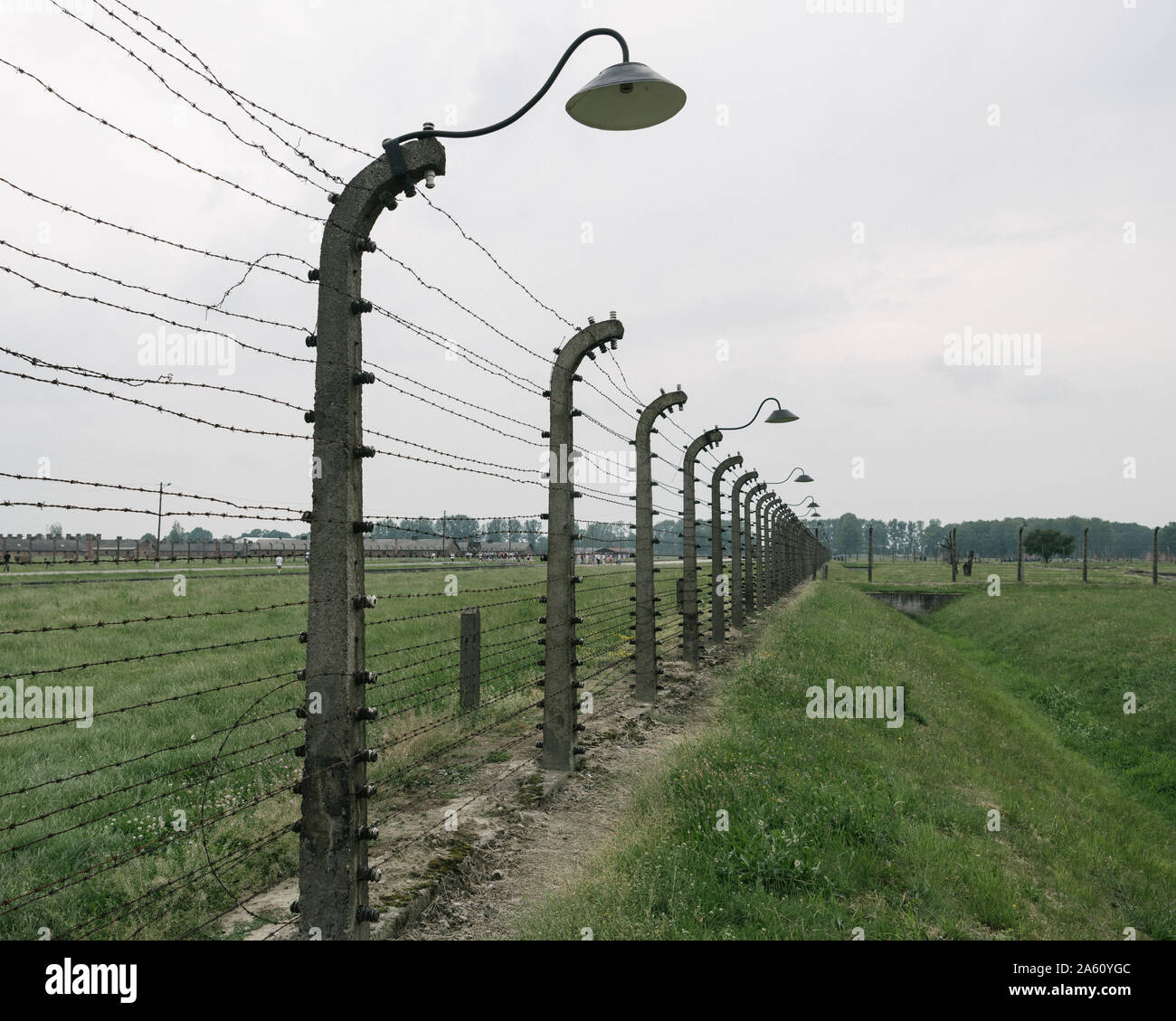 Barbed Wire Fence at The Birkenau concentration camp, UNESCO World ...