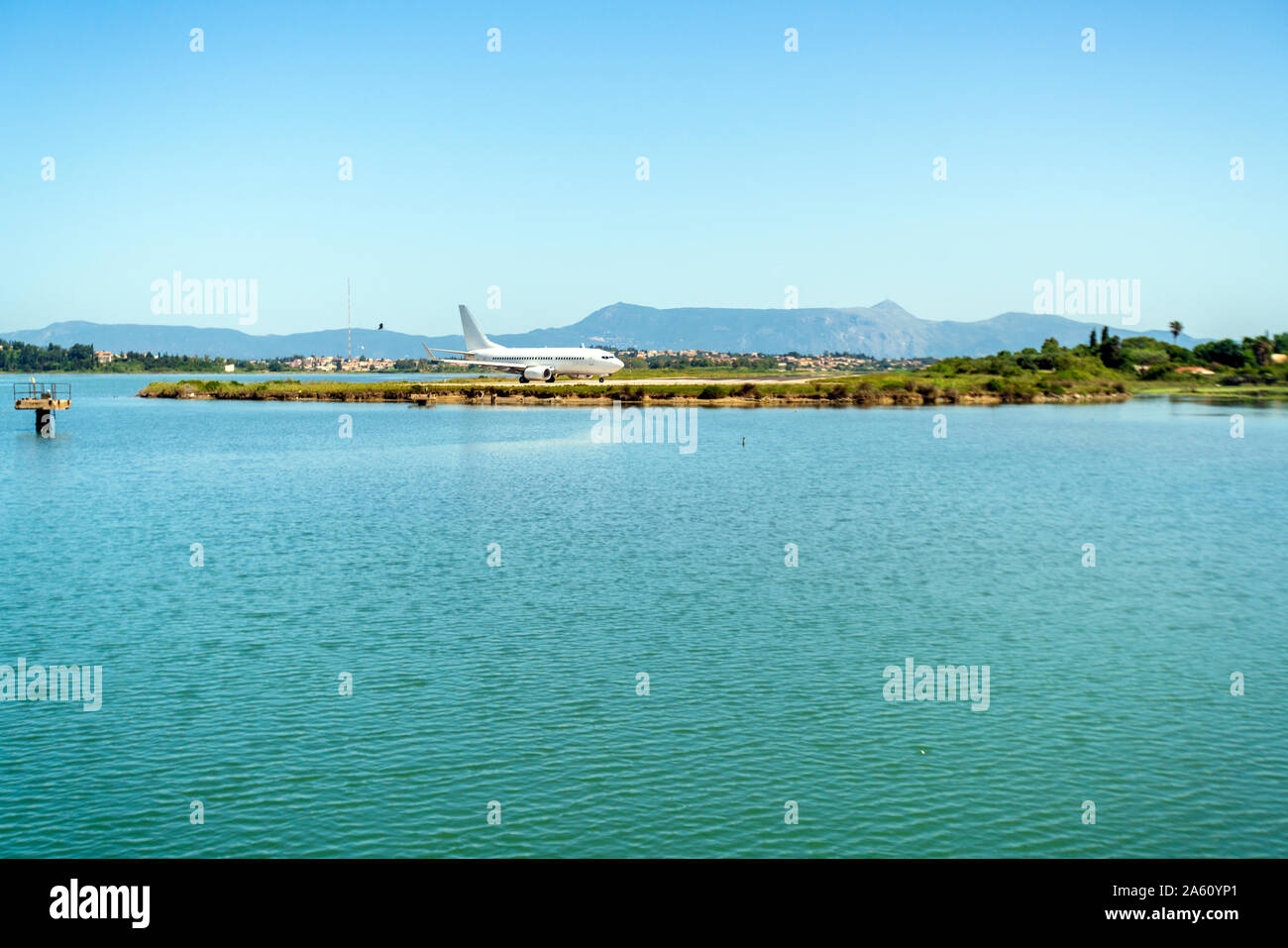 Airport runway corfu greece hi-res stock photography and images - Alamy