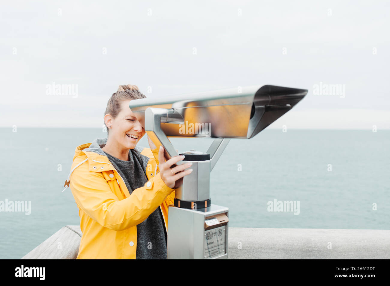 Woman on boardwalk through hi-res stock photography and images - Alamy