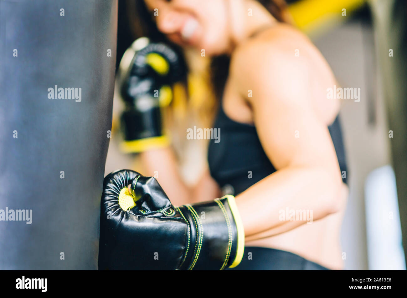 Female boxer training in gym Stock Photo - Alamy