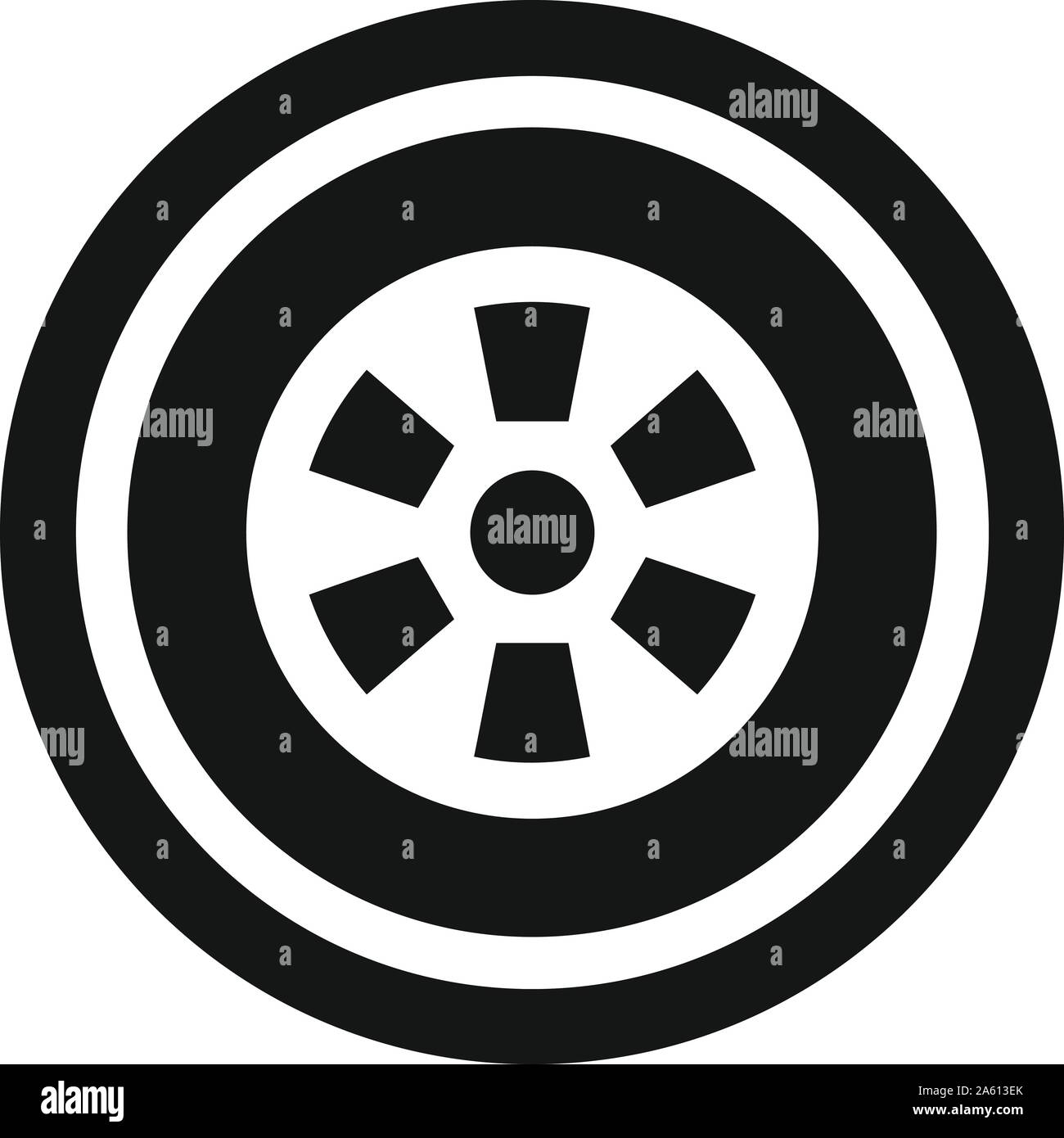 Car wheel icon. Simple illustration of car wheel vector icon for web ...
