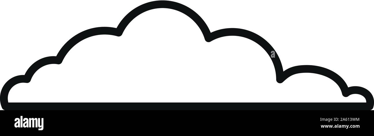 Sky cloud icon. Outline sky cloud vector icon for web design isolated ...