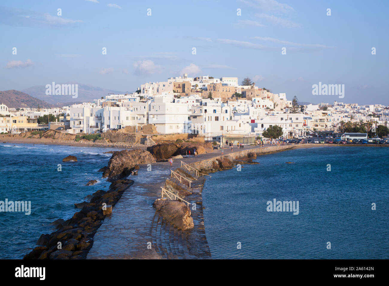 Hora (Old Town) with Causeway to the Temple of Apollo in the foreground ...