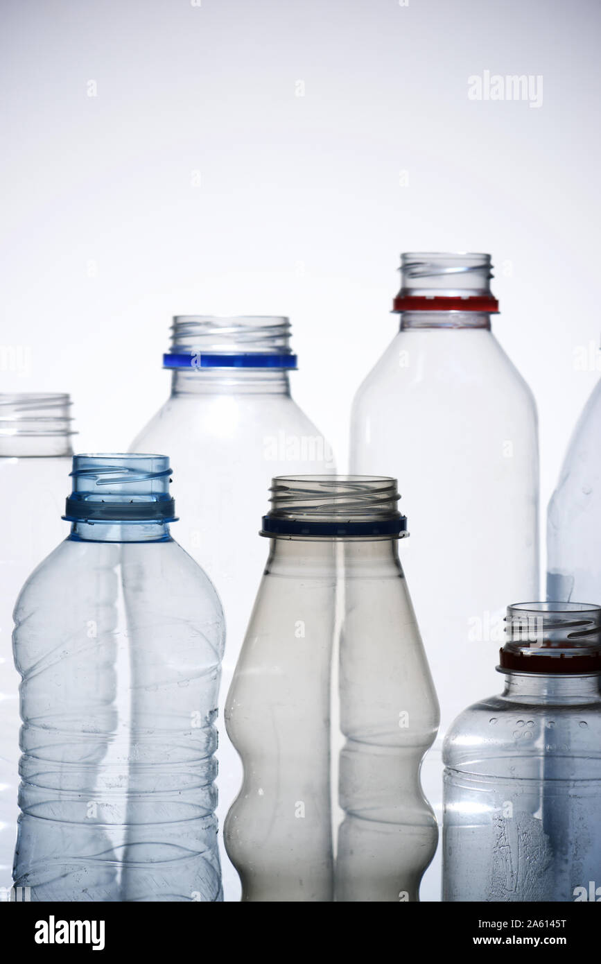 Water bottles and white background Stock Photo - Alamy