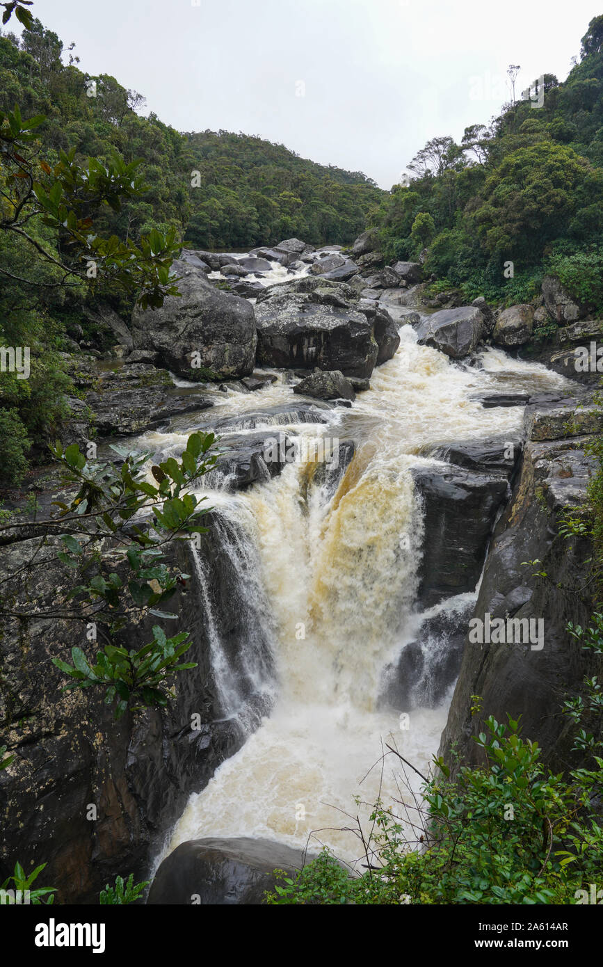 Waterfall, Parc National de Ranomafana, Ranomafana, Central Madagascar ...