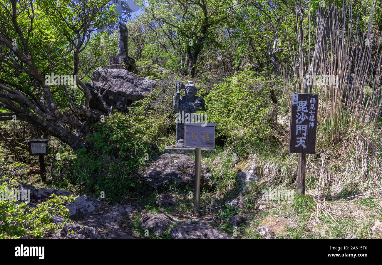 Buddha Statue Number 7 with explanation sign of the Buddha Path on the ...