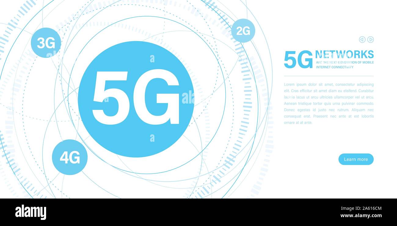 5G new wireless internet wifi connection. Concept evolution of mobile ...