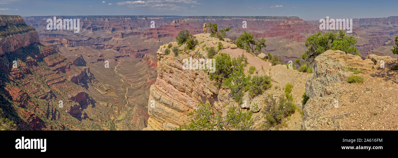 Panorama view of Shoshone Point on the south rim of the Grand Canyon, Grand Canyon National Park ...