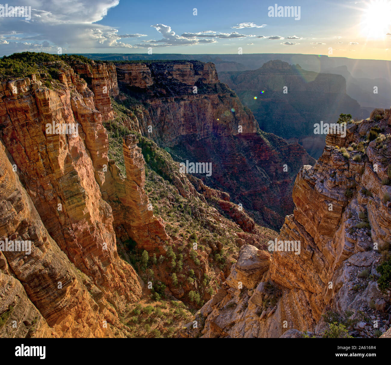 The Spire Abyss near Zuni Point on the south rim of the Grand Canyon ...