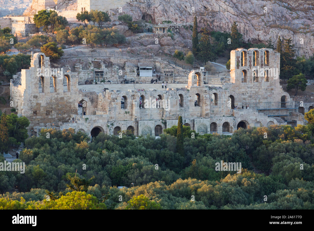 Herodes Atticus Theatre, Acropolis, UNESCO World Heritage Site, Athens, Greece, Europe Stock ...