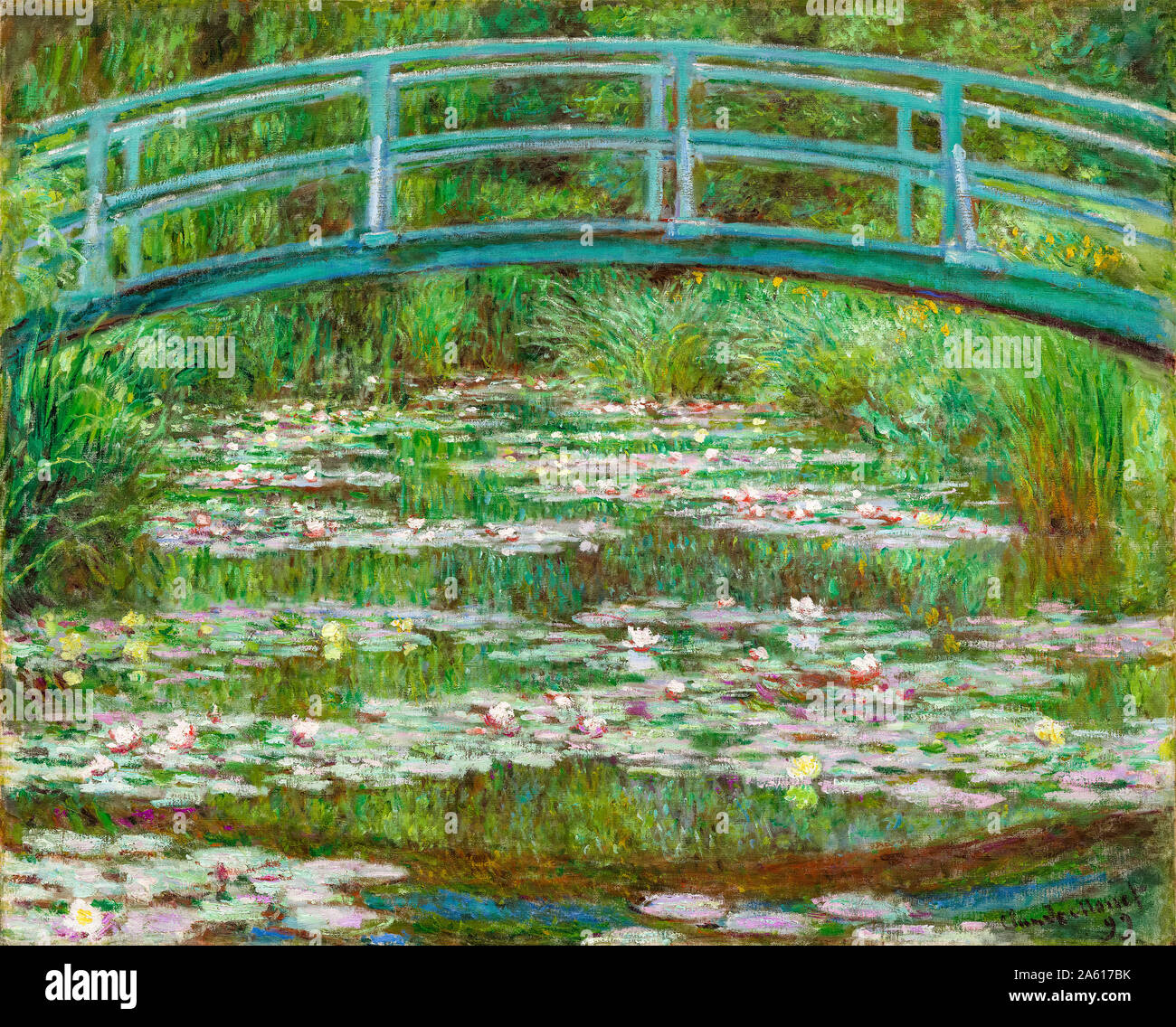 Claude Monet, landscape painting, The Japanese Footbridge, 1899 Stock ...