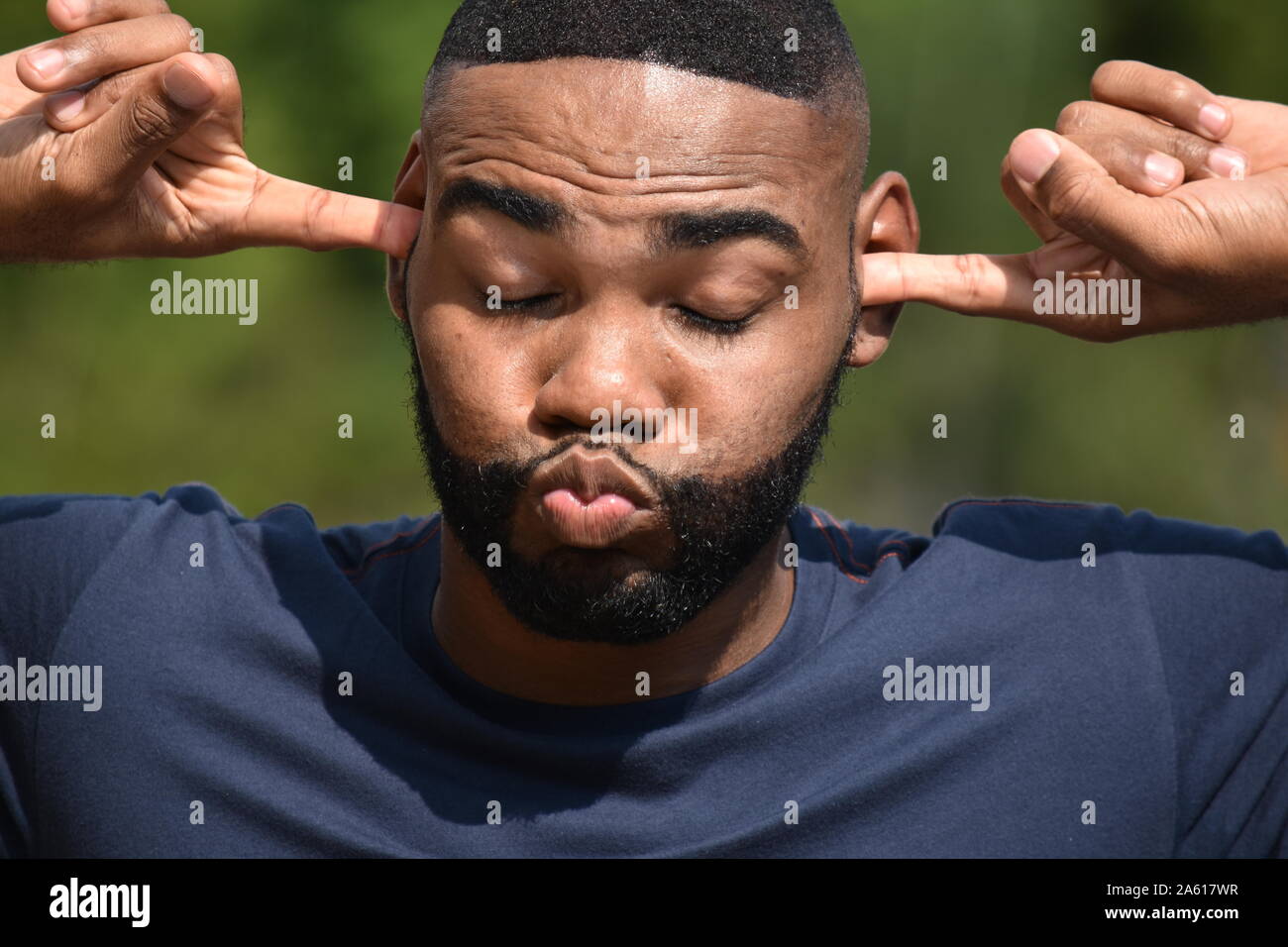 Quiet African Male Stock Photo - Alamy