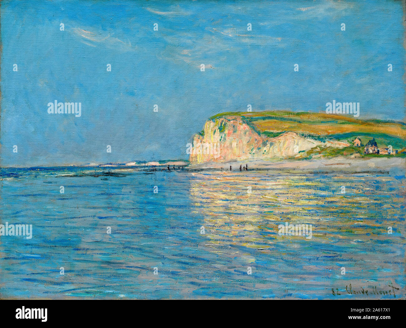 Claude Monet, Low Tide at Pourville near Dieppe, landscape painting ...