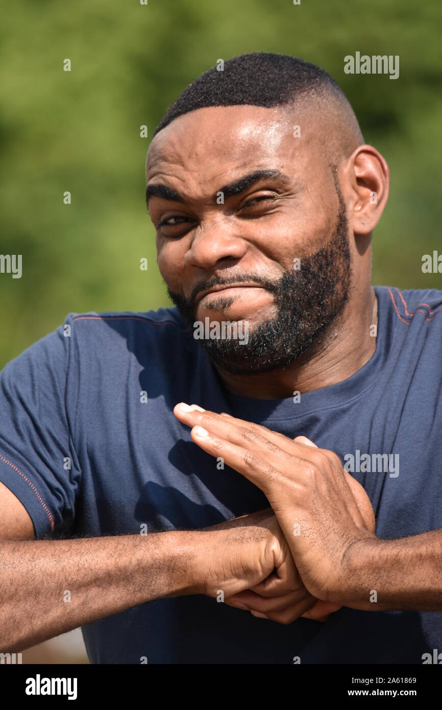 An Angry Bearded Male Man Stock Photo - Alamy