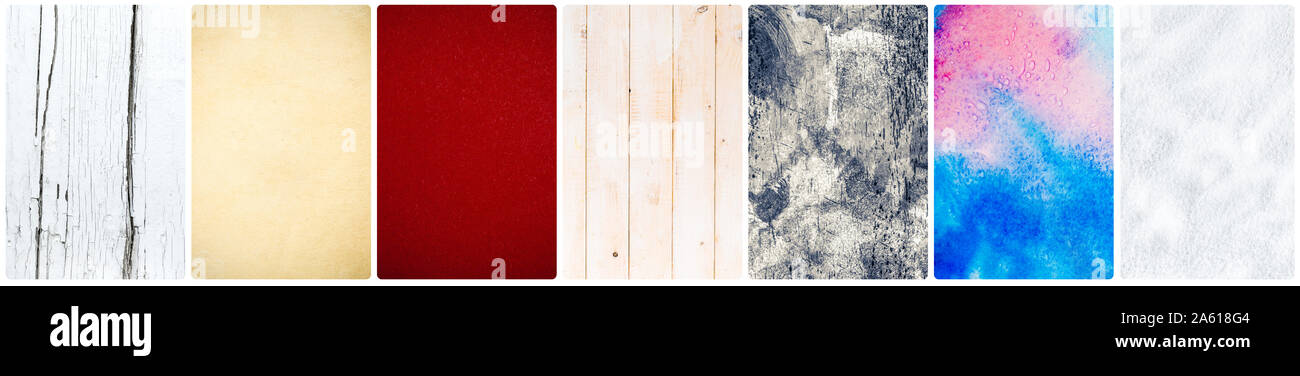 collage of different textural backgrounds Stock Photo - Alamy