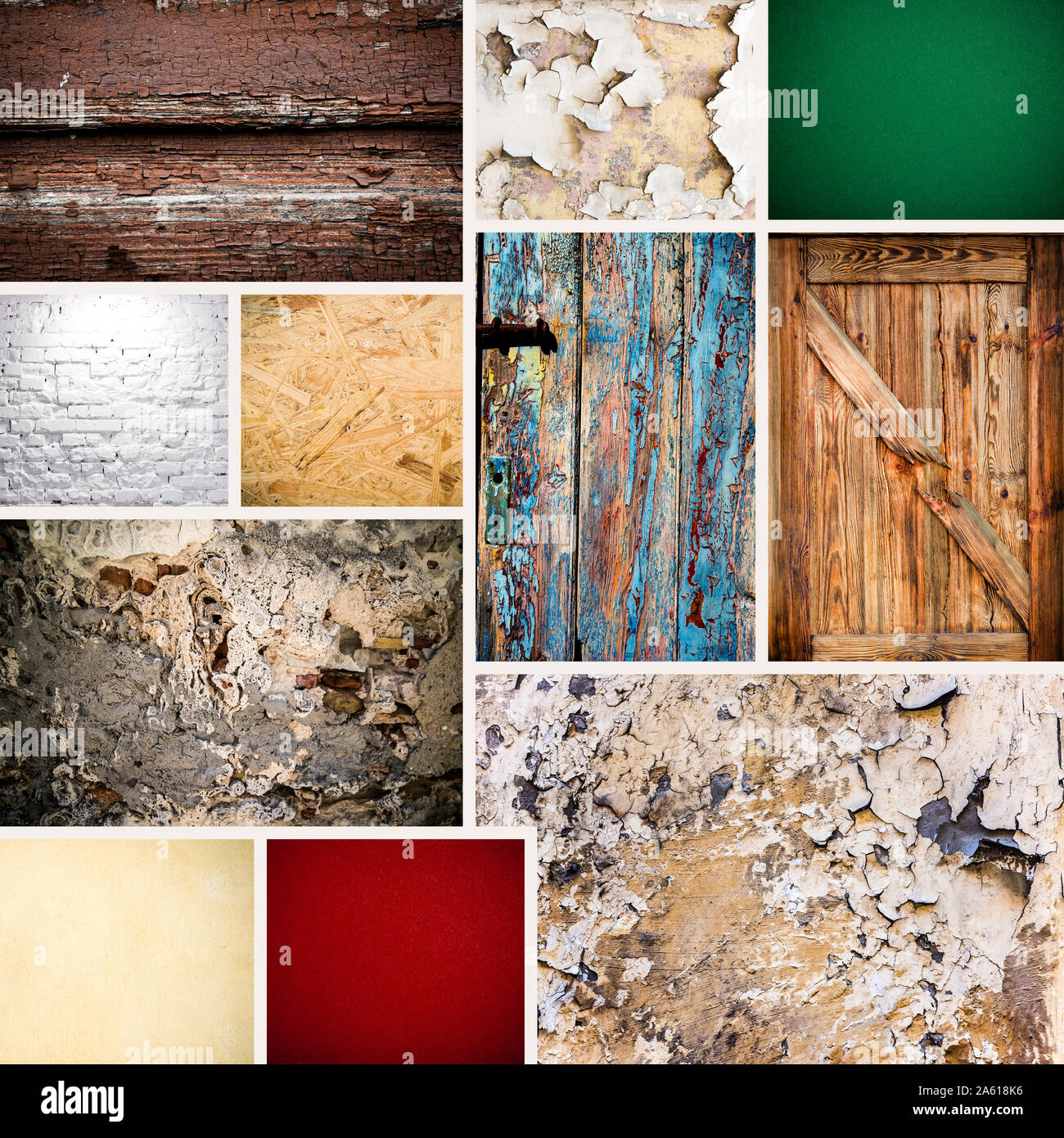collage of different textural backgrounds Stock Photo - Alamy