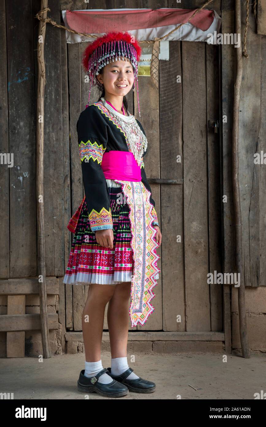 Showcasing traditional Hmong attire in Khun Sathan Village, Nan ...