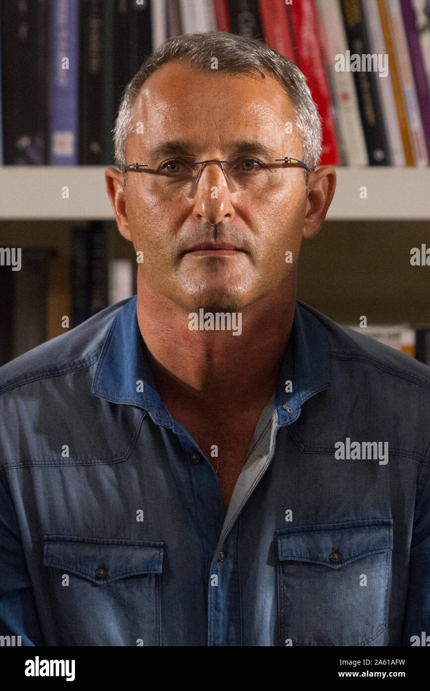 Israeli writer Eshkol Nevo ( אשכול נבו ) during a book launch in Torino ...