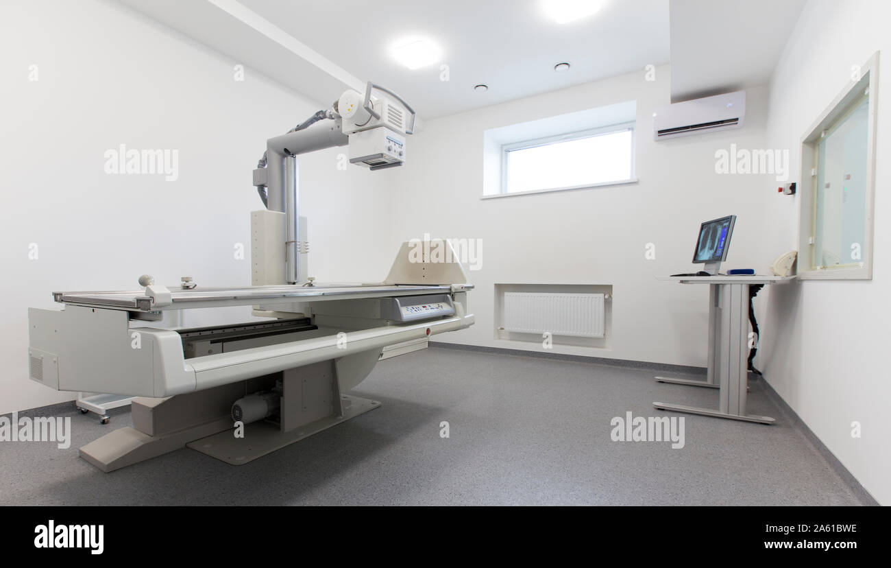 Modern Equipment in X-ray cabinet in hospital Stock Photo - Alamy