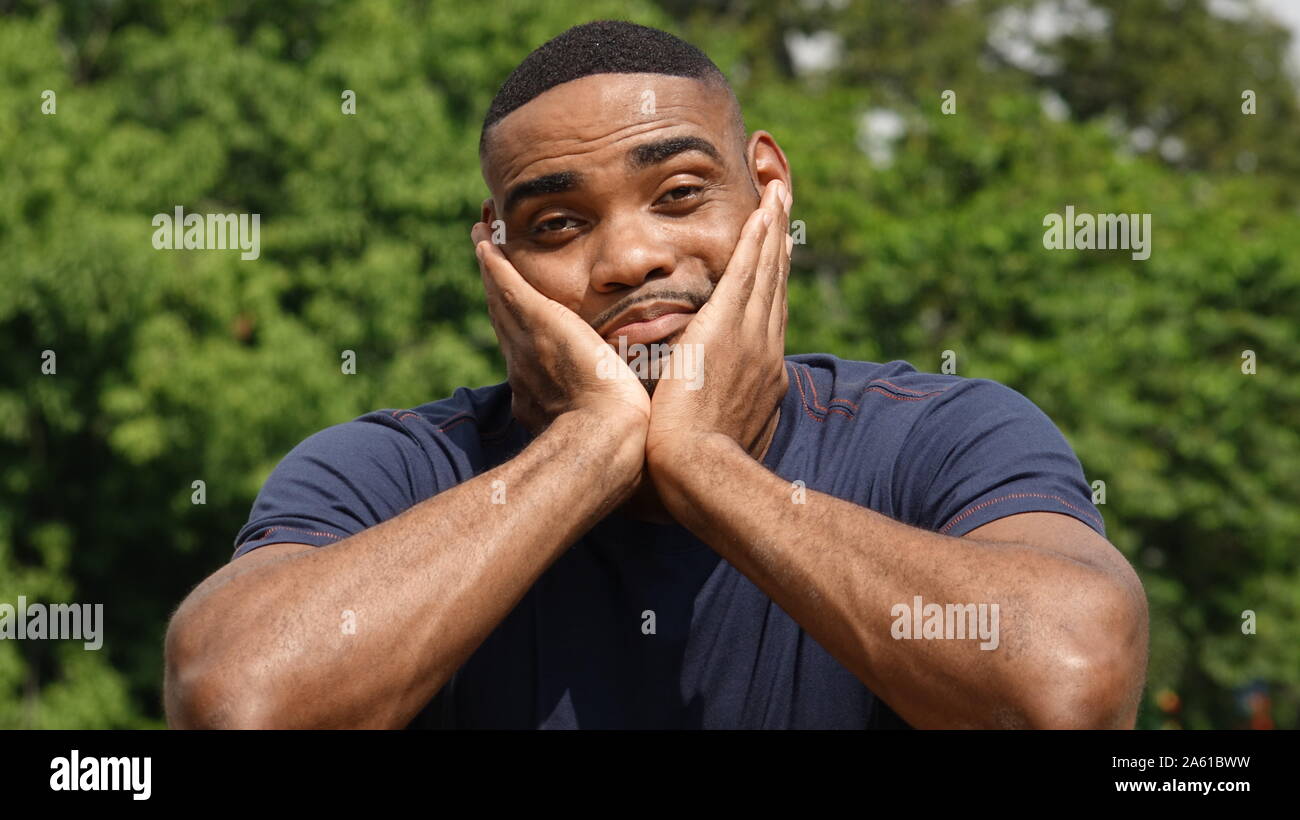 Worrisome African Person Stock Photo - Alamy