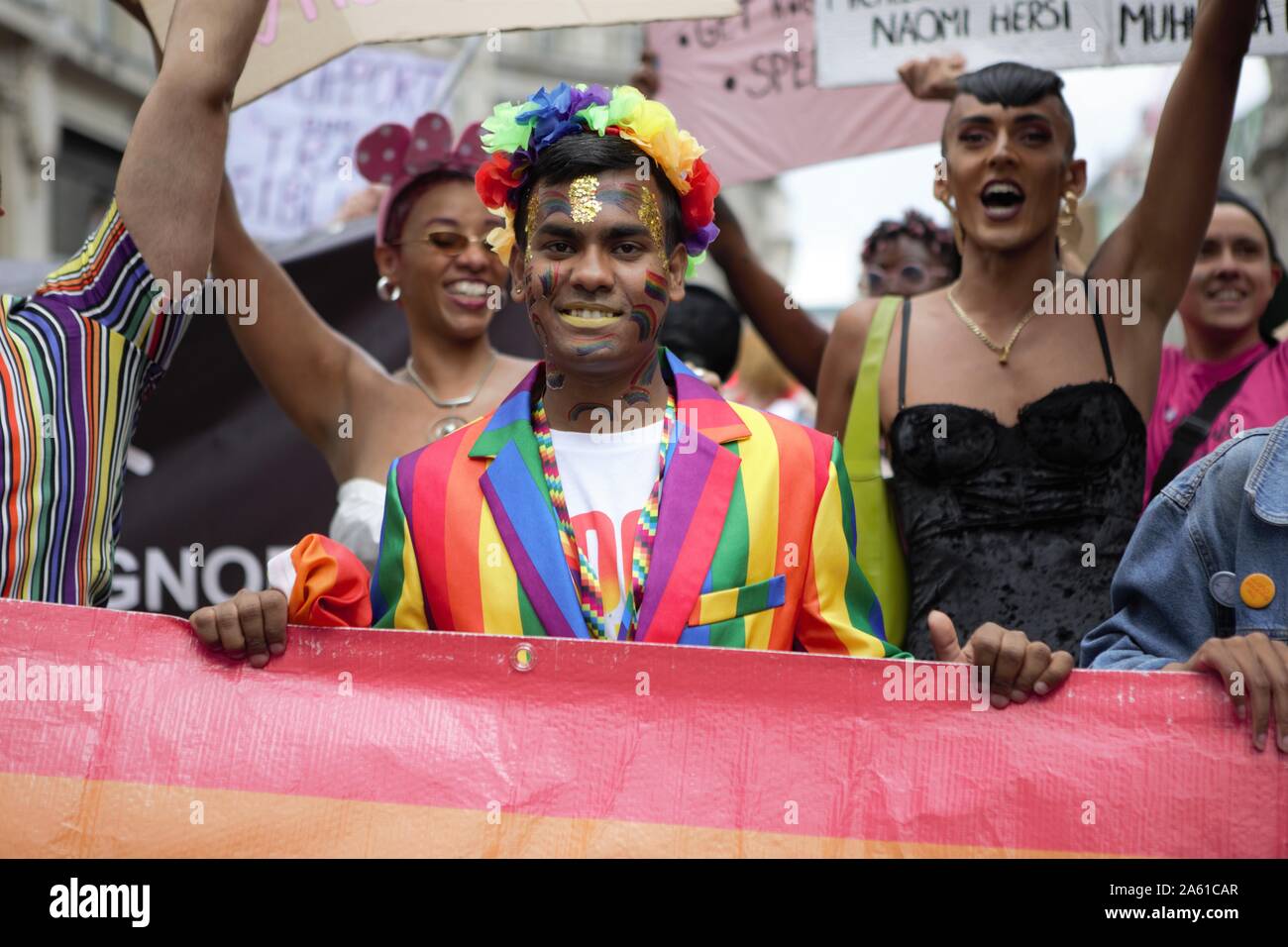 Revellers having fun during the parade.The 50th Pride Parade toke place ...