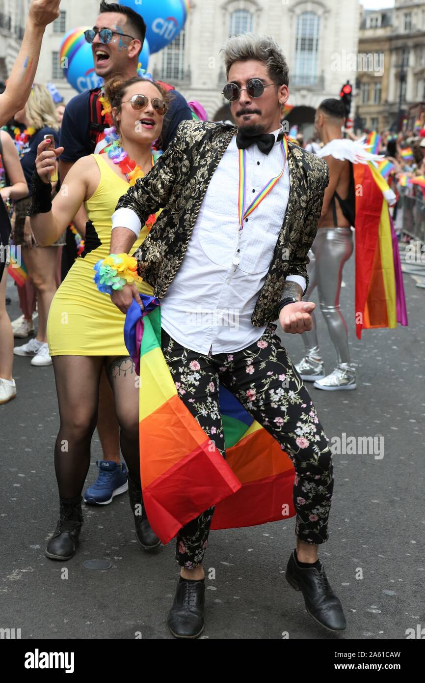 Colourful revellers having fun during the parade.The 50th Pride Parade ...