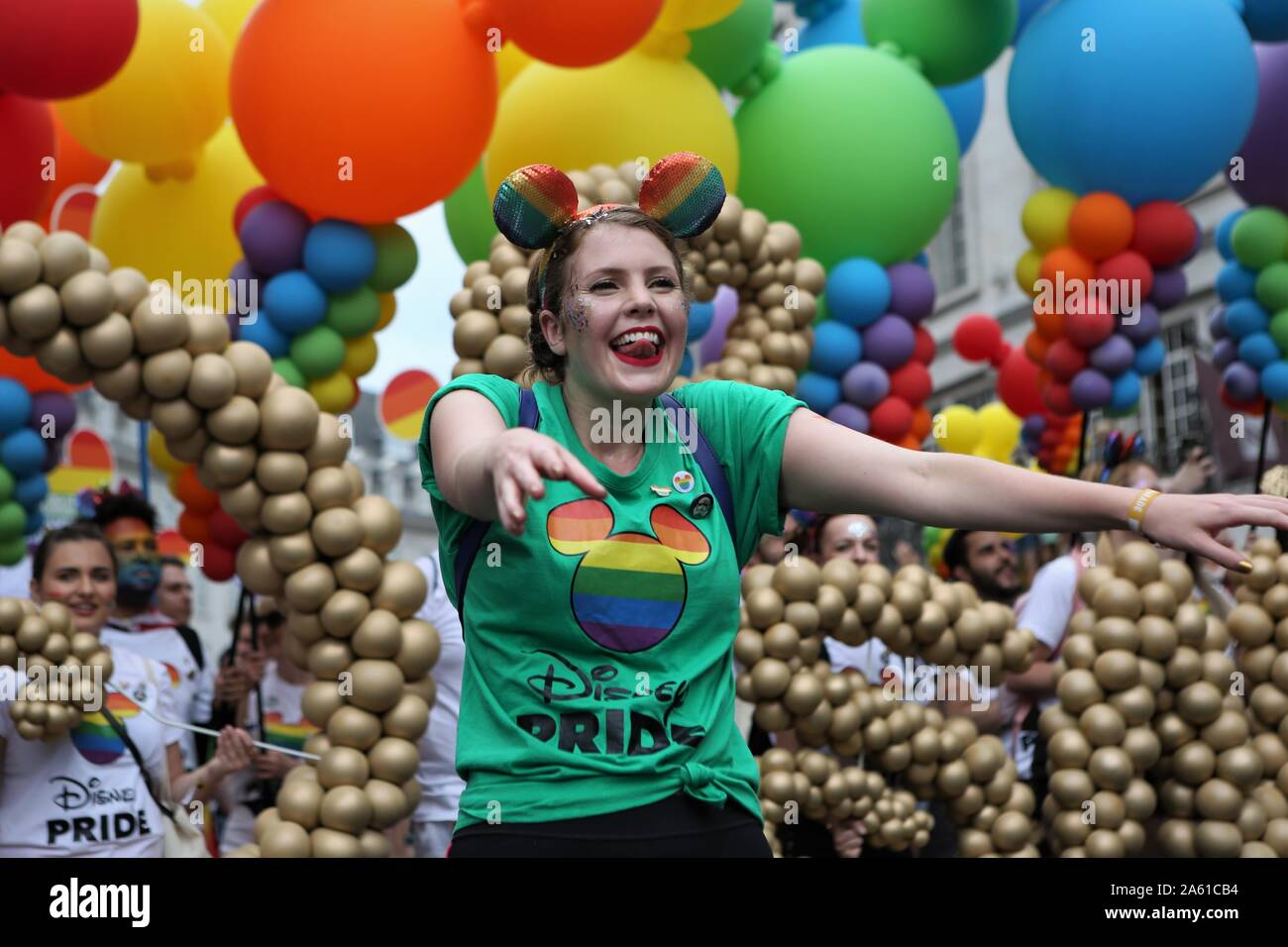 Disney Pride dancing during the parade.The 50th Pride Parade toke place ...