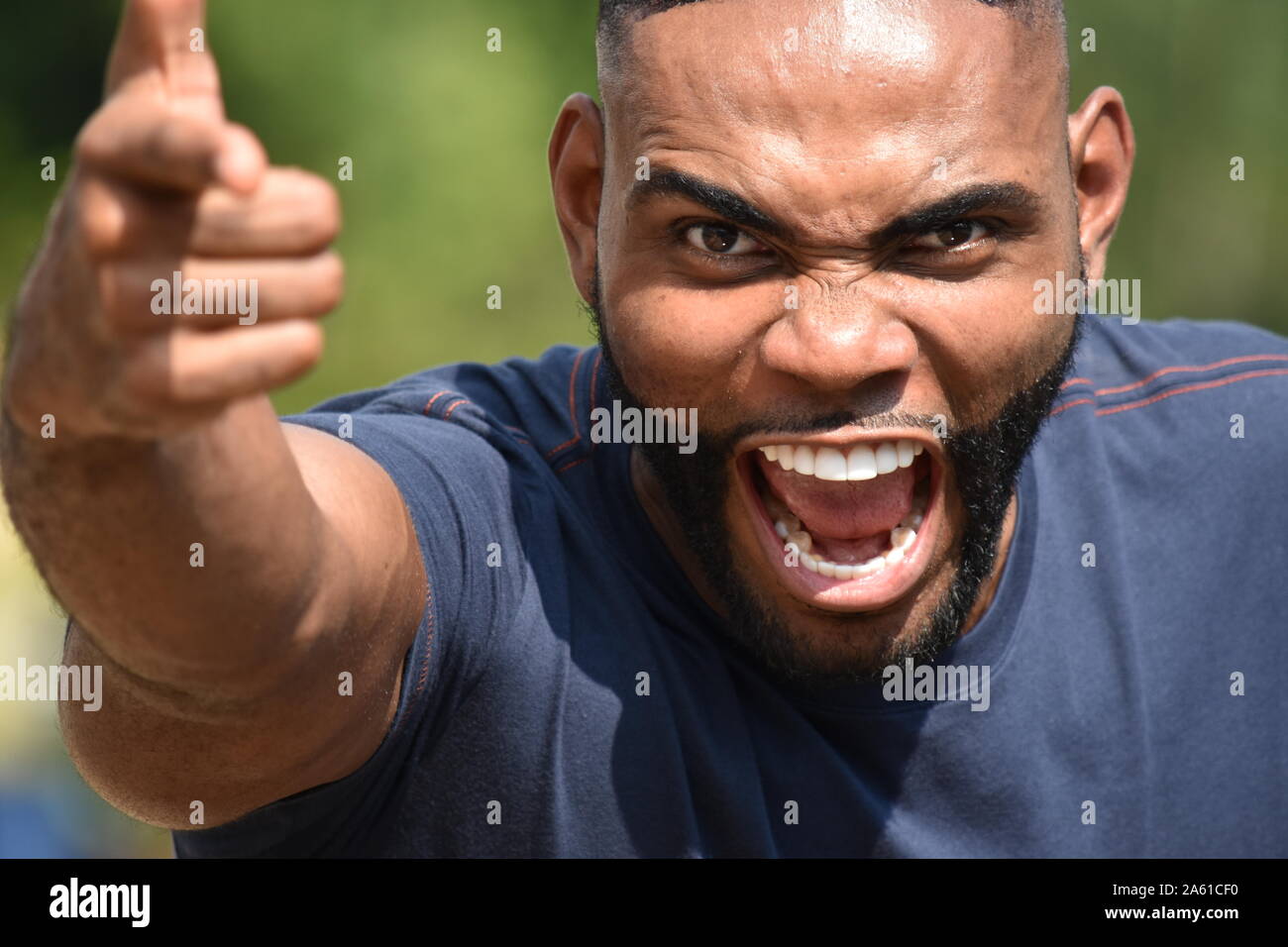 An Upset Unshaven Person Stock Photo - Alamy