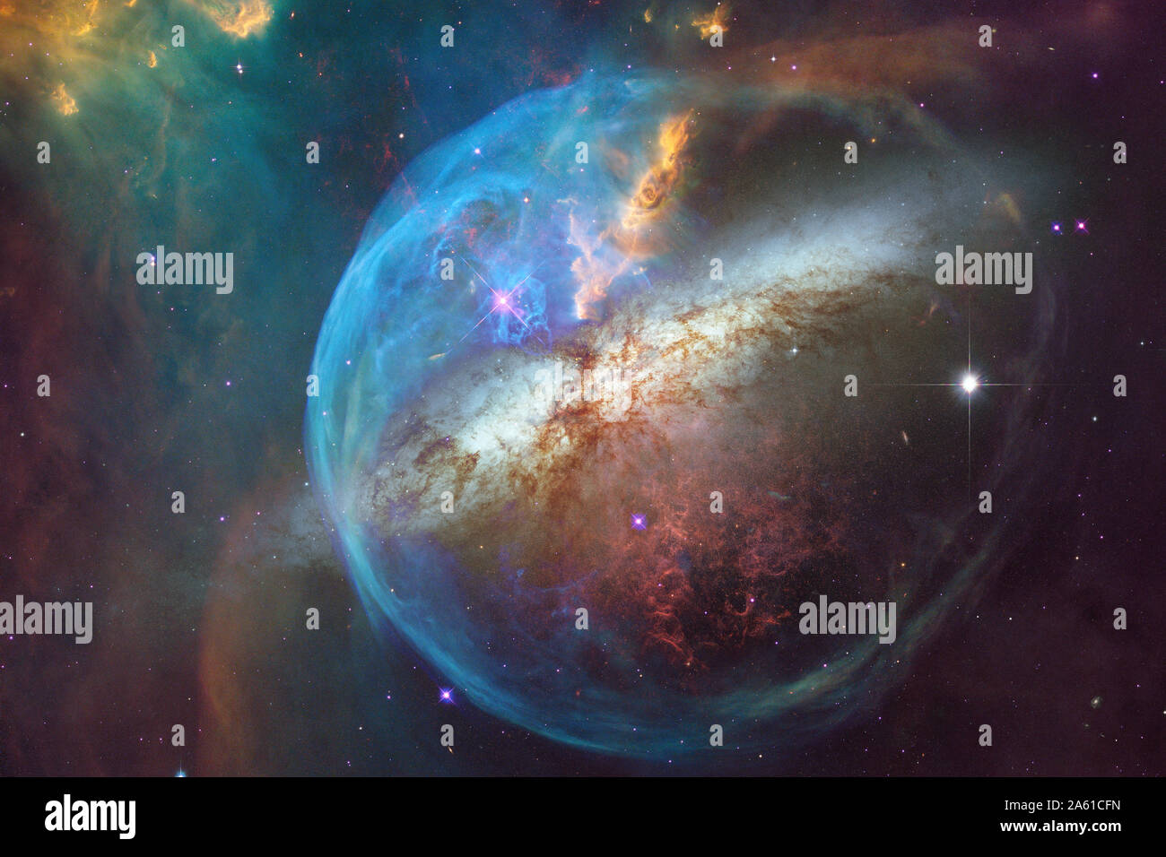 Nebula in outer space. Gas and dust clouds. Elements of this image ...