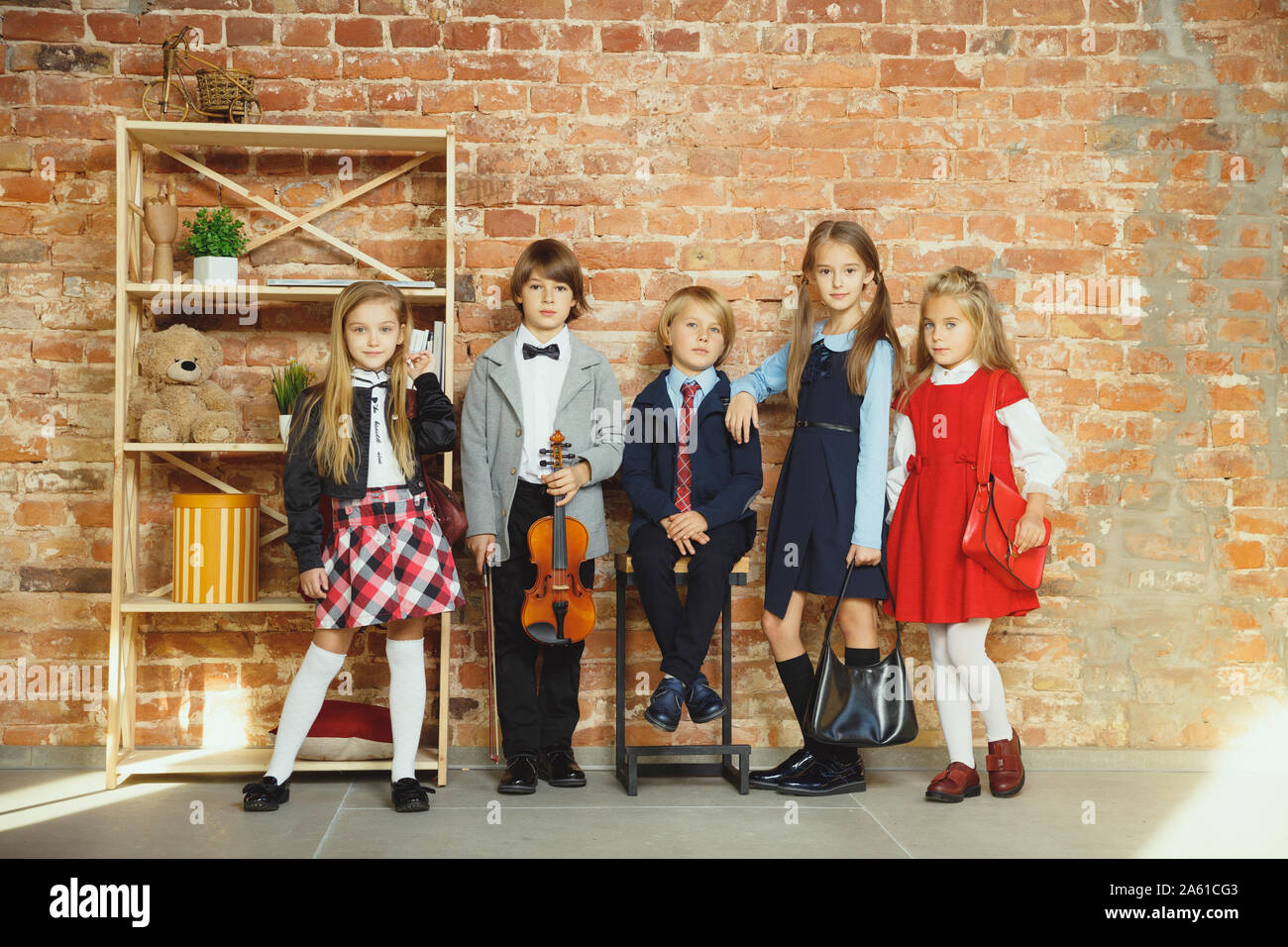 Group of kids spending time after school together. Handsome friends ...