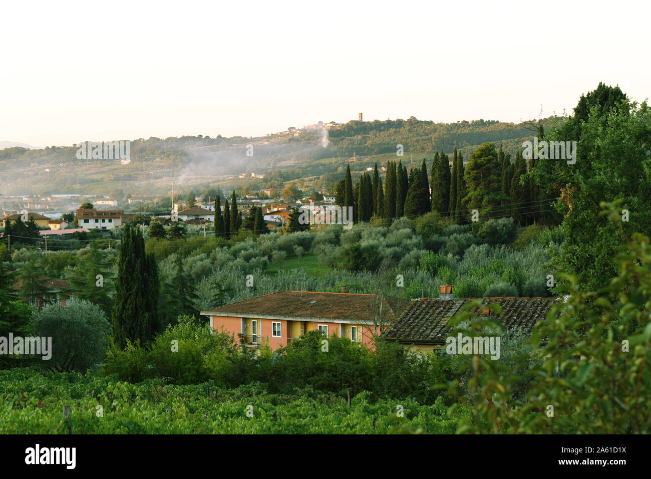 Italian landscapes, architecture and gardens beautiful views Stock ...