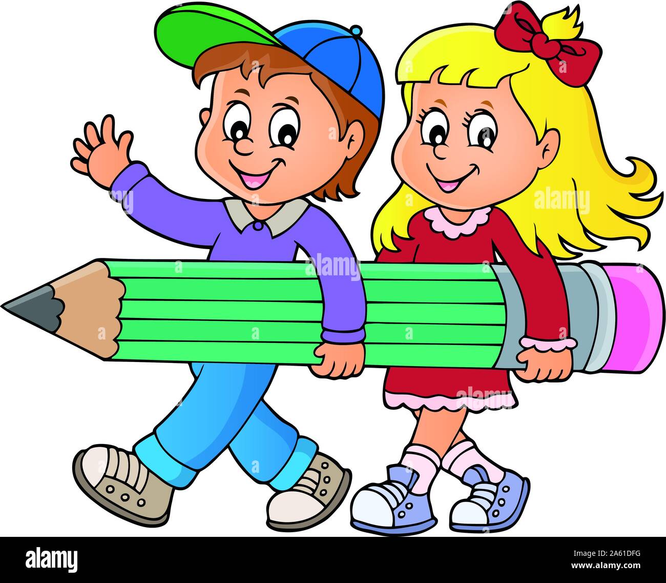 Kids With Pencil Clipart Kids Pencil Images Free Download On Freepik