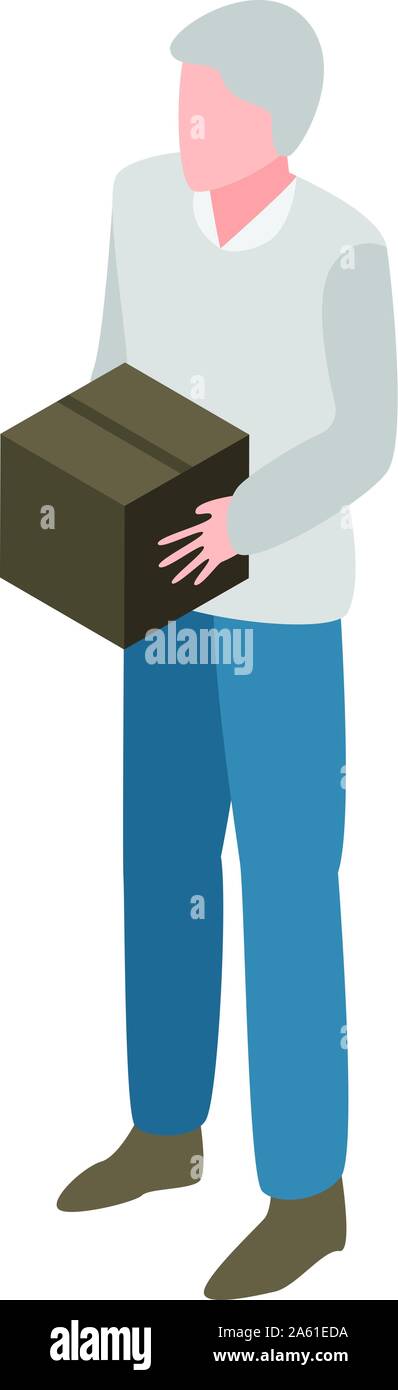 Senior man without work icon, isometric style Stock Vector Image & Art ...