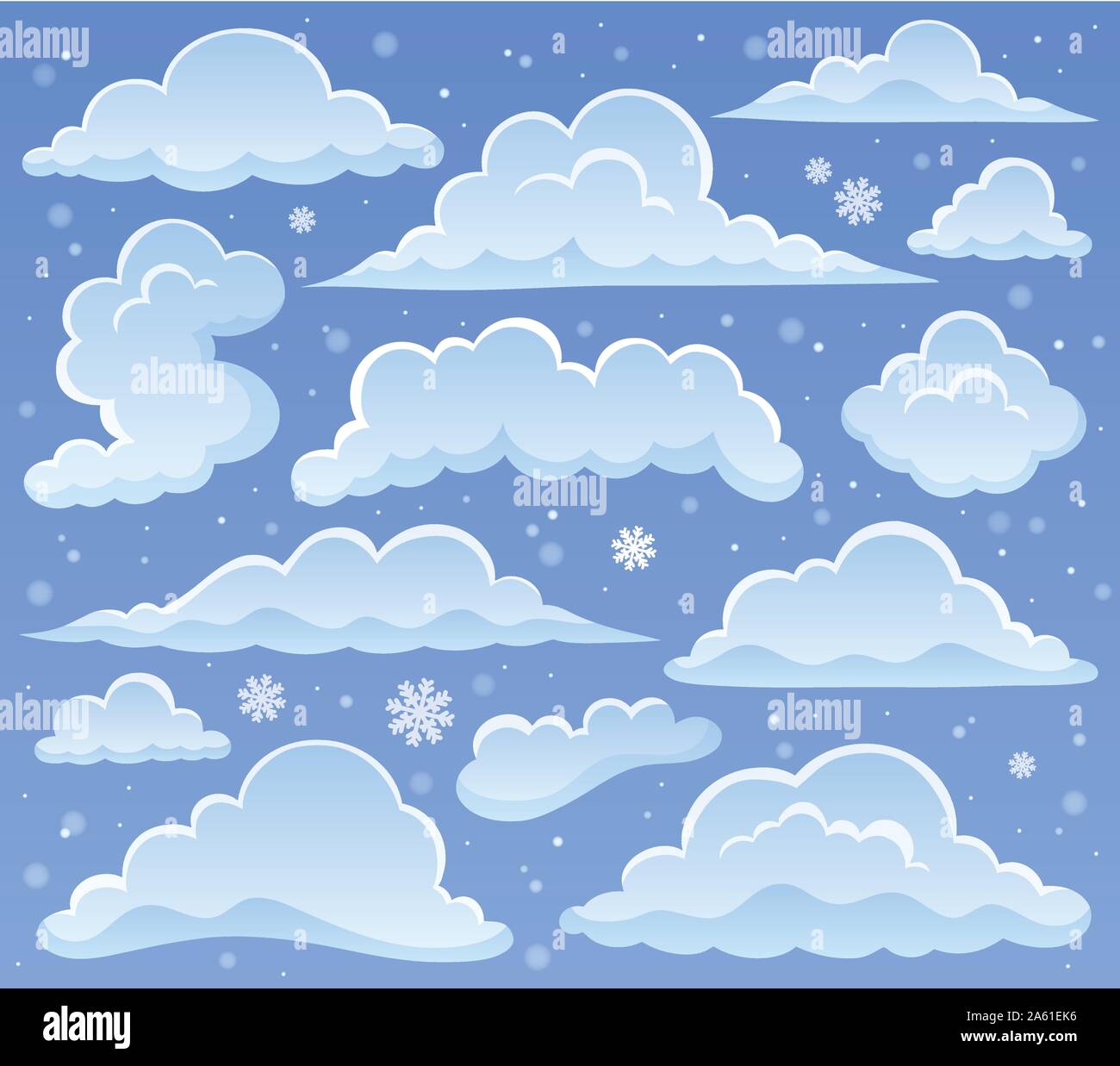 Clouds topic image 6 - eps10 vector illustration Stock Vector Image ...