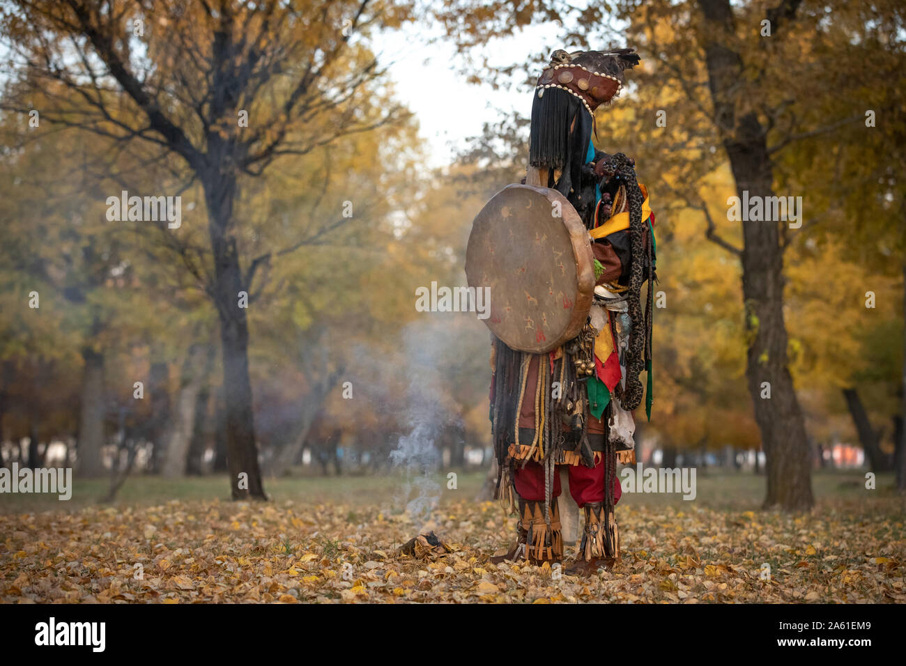 Mongolian shaman performing a ritual hi-res stock photography and ...