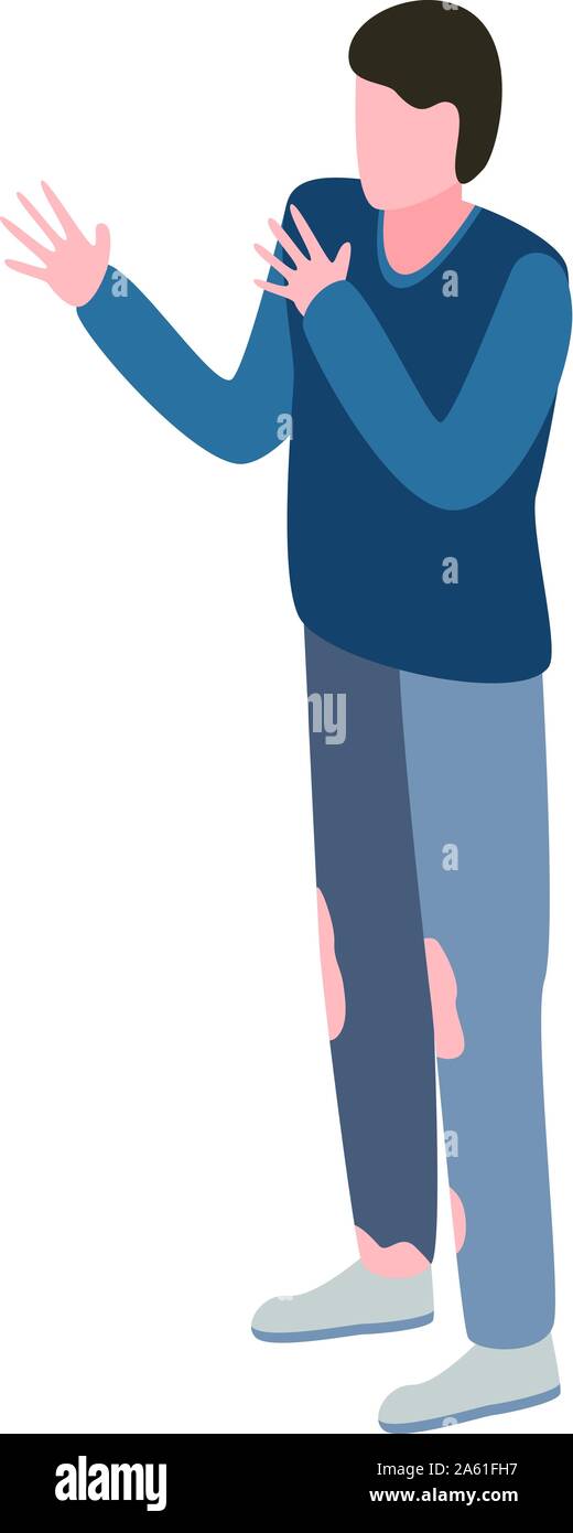 Unemployed young man icon, isometric style Stock Vector Image & Art - Alamy