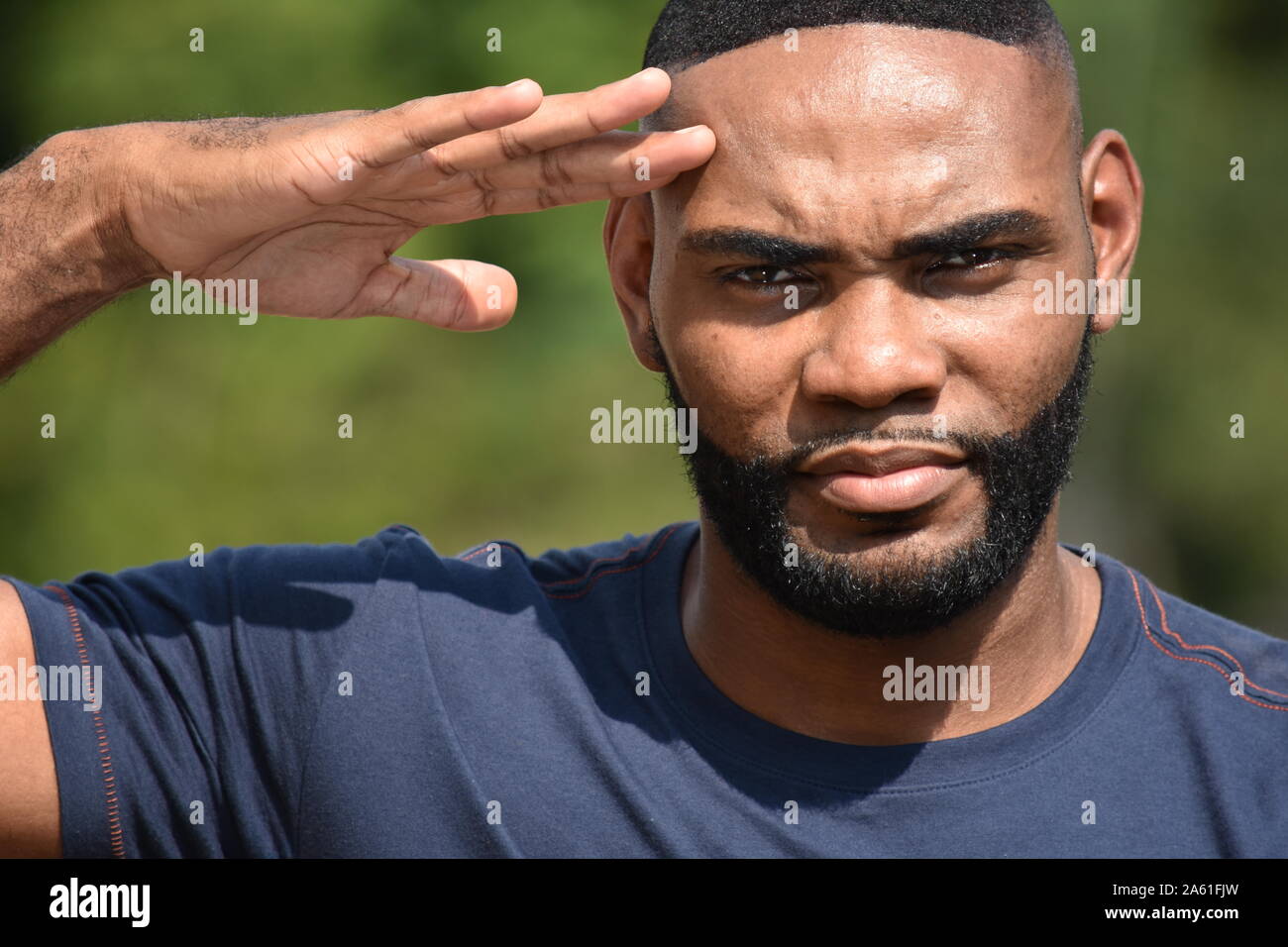 An African Man Saluting Stock Photo - Alamy