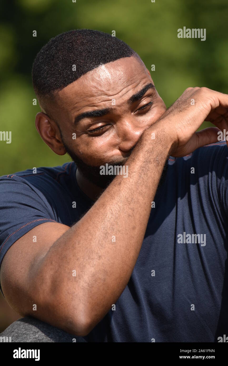 Bearded Male Crying Stock Photo - Alamy