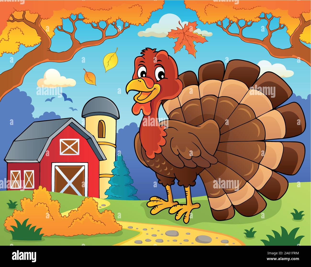 Turkey bird theme image 2 - eps10 vector illustration Stock Vector ...
