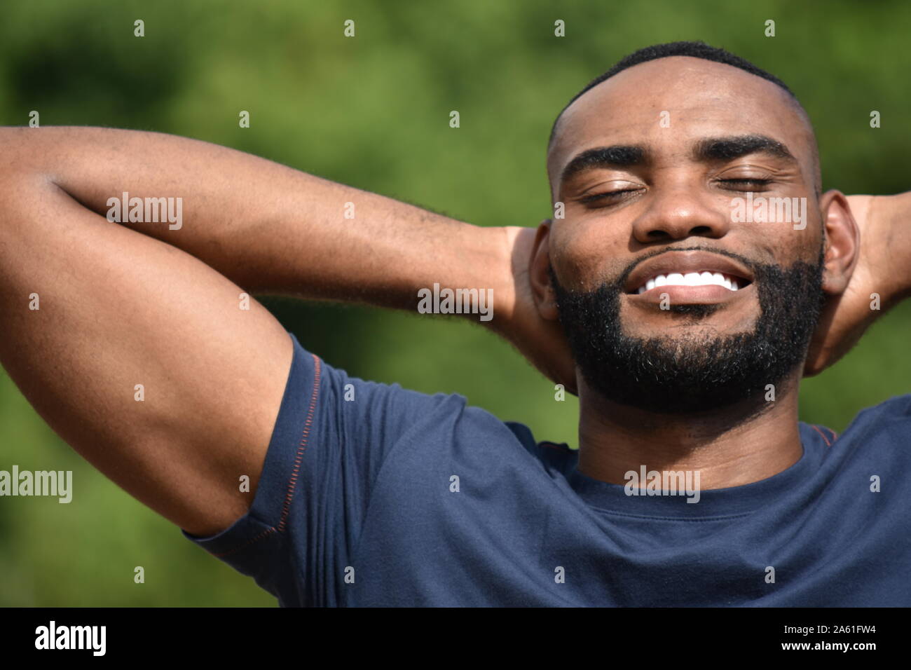 An Adult Male Relaxing Stock Photo - Alamy