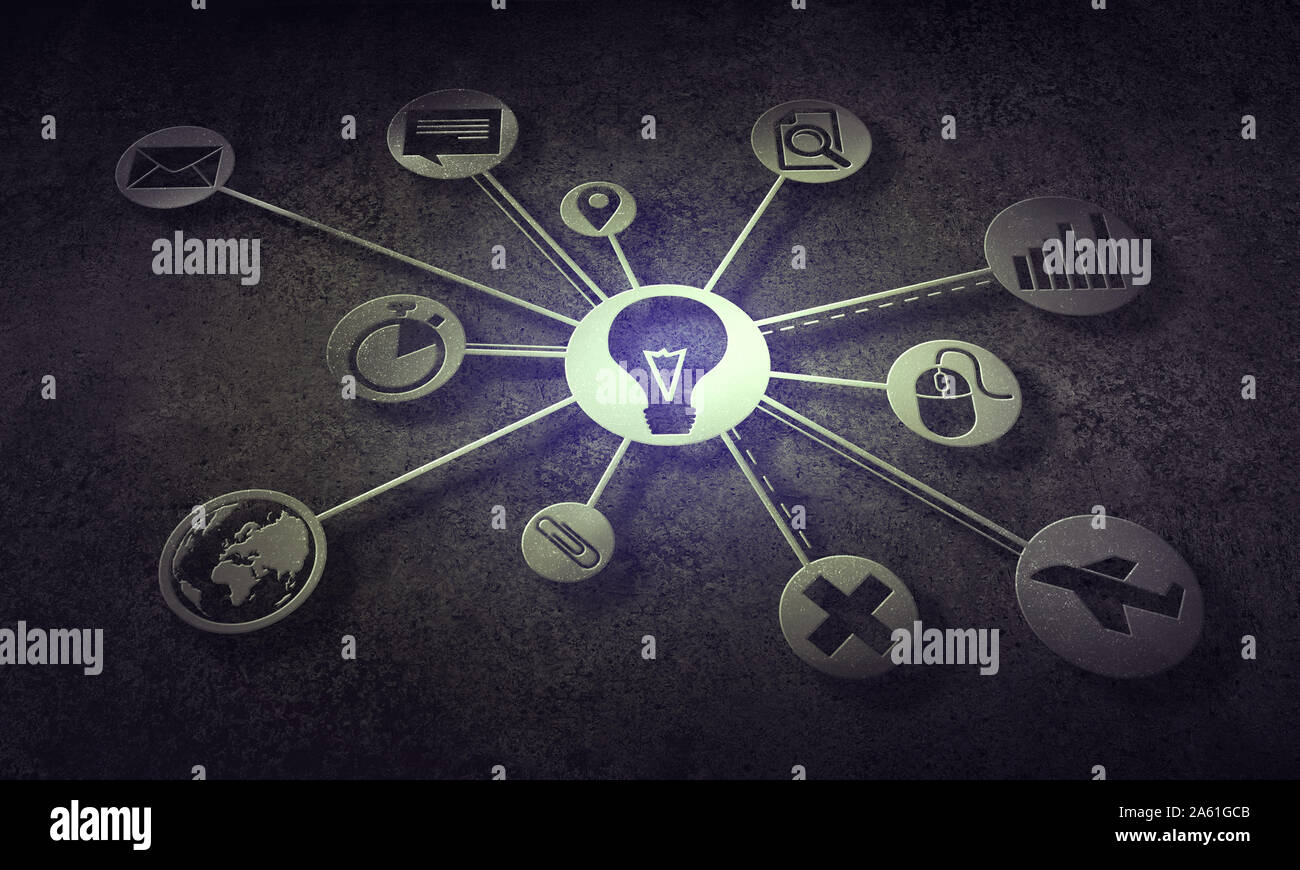 Digital background with social interaction and connection concept Stock ...